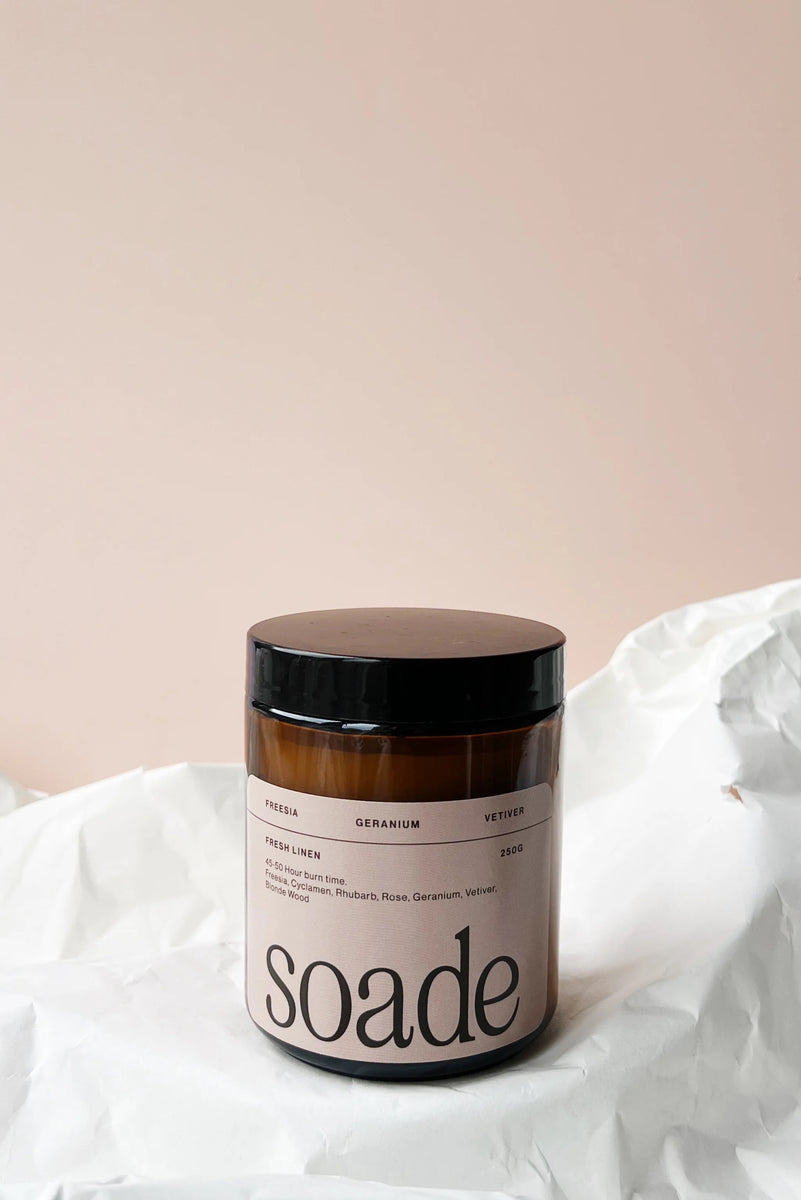 SOADE CANDLE - FRESH LINEN – Rentedstyle