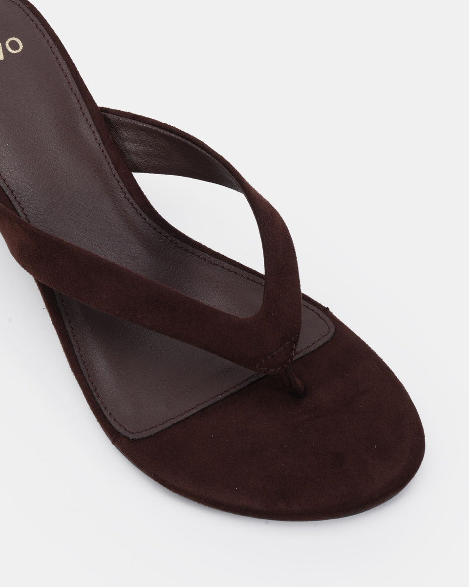 NOVO SHOES ZEPHER HEEL - SUEDE EXPRESSO – Rentedstyle