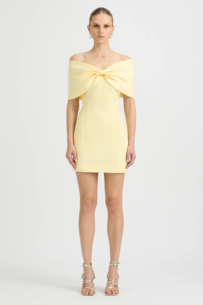 SONYA MODA BELLUNO MINI DRESS - BUTTER YELLOW – Rentedstyle